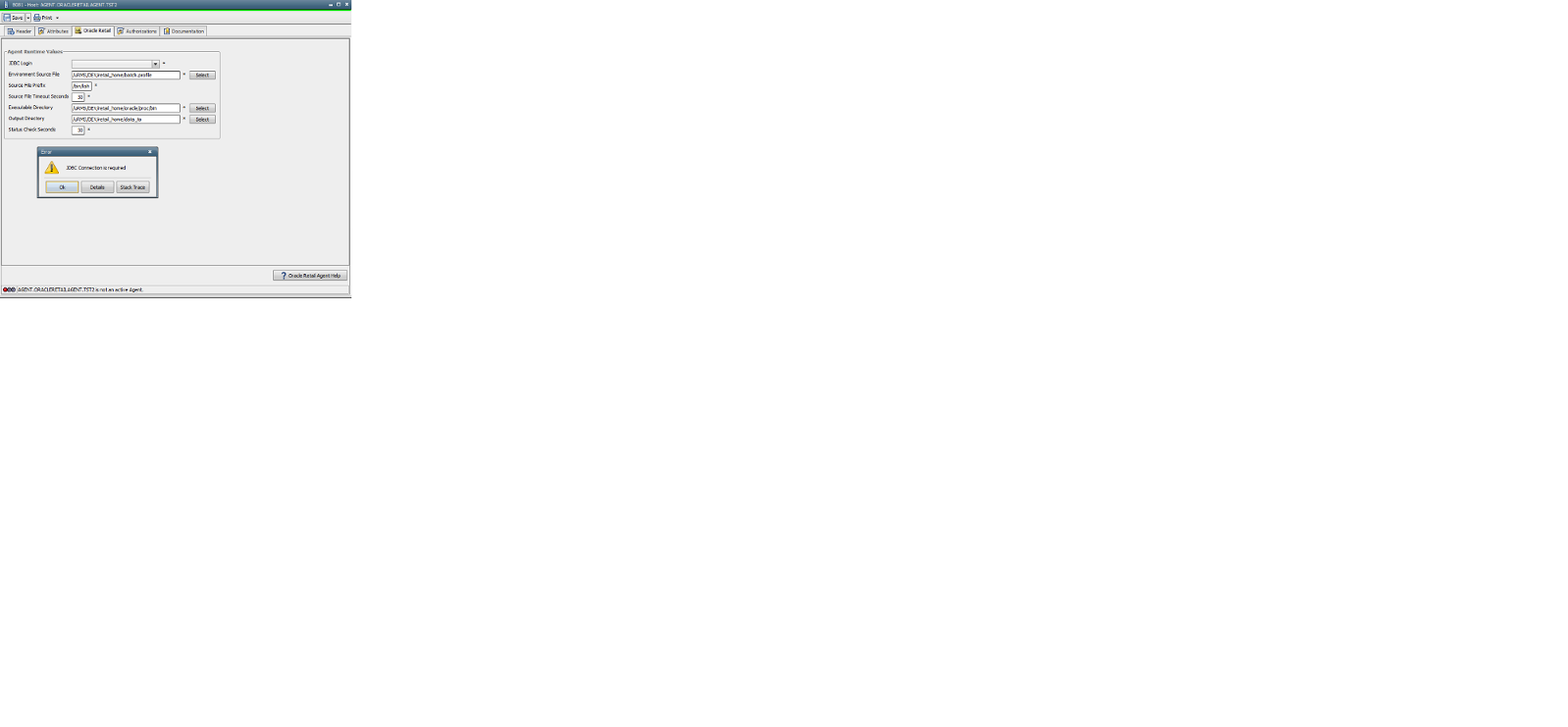 How to create the RA OracleRetail agent and its connection objects for a 2nd installation ...