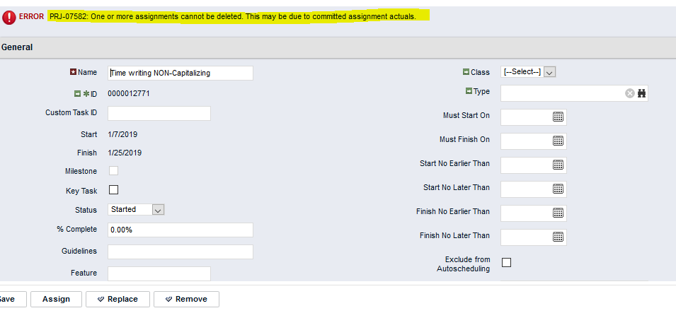 How to remove resource from task assignment? | Clarity