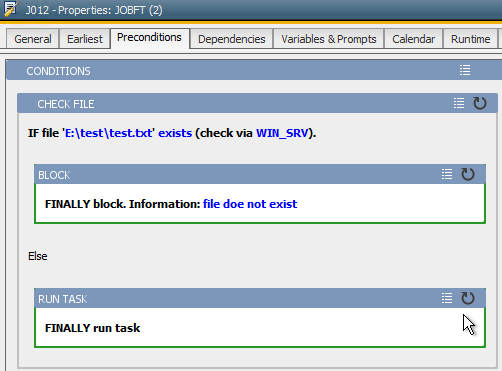 Check File Precondition Automic Workload Automation