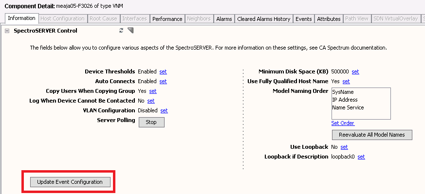 Event Customization in CA Spectrum | DX NetOps