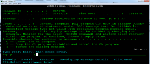 AS400 - Gestion des jobs en status Messages Wait | Automic Workload Automation