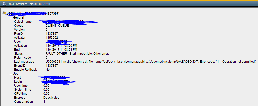 Uc4 Cannot Run The Job Operation Not Permitted Automic Workload Automation