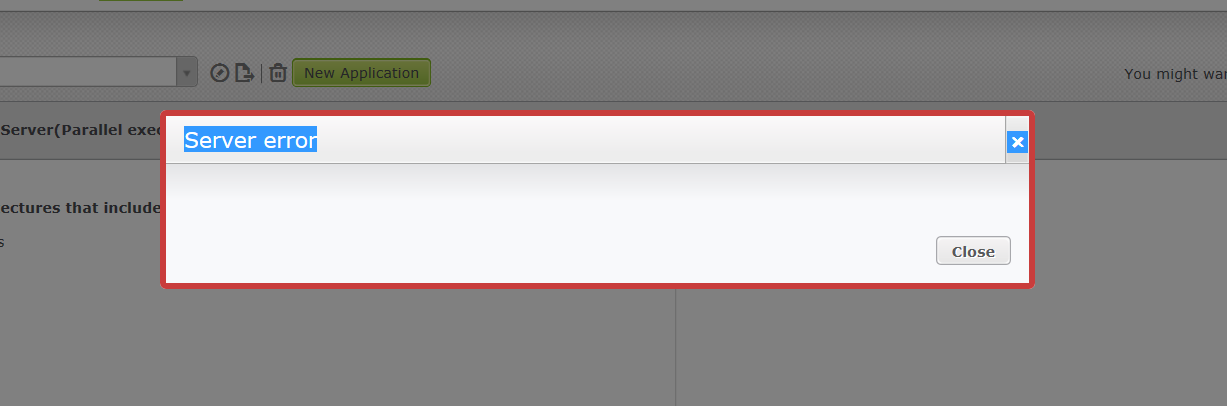 Generic error in exporting application | Release Automation