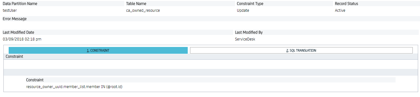 Data Partition based on owner ca_owned_resource | CA Service Management