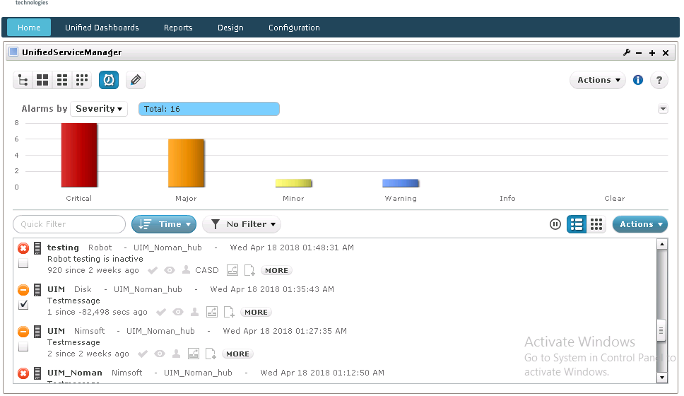 Mail is not generating when the alarm raised in UIM | DX Unified ...