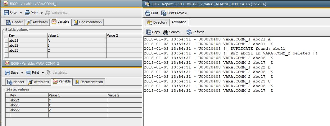 COMPARING TWO VARA'S | Automic Workload Automation