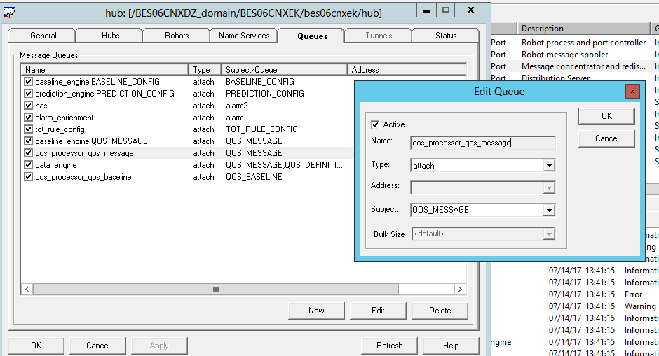 QoS Messages - Secondary Hub ===> Primary Hub | DX Unified Infrastructure Management