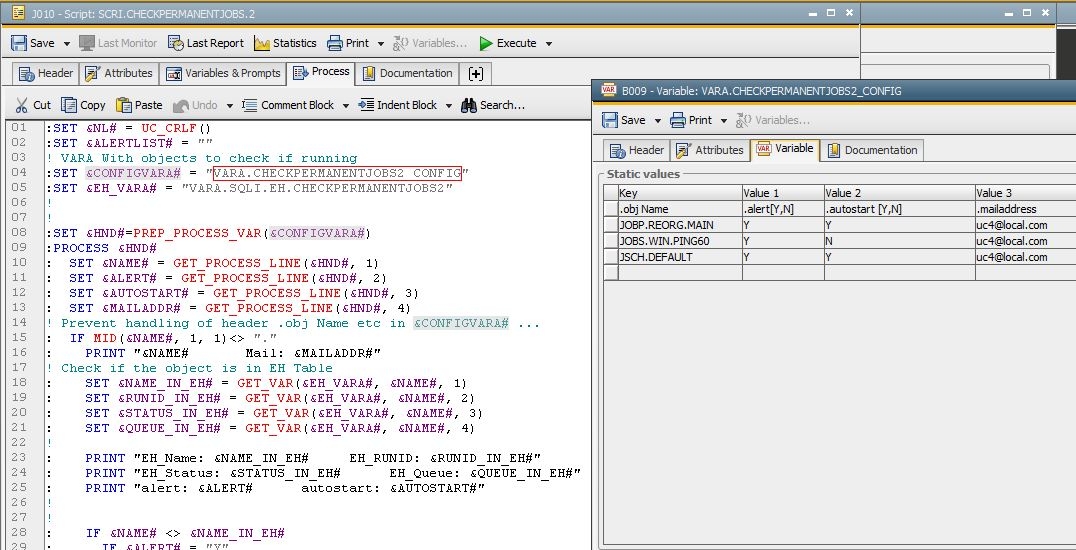 Configuration in VARA | Automic Workload Automation