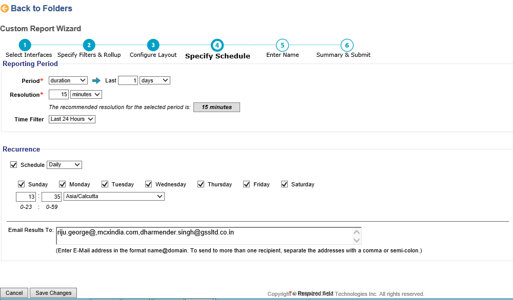 NFA Not receiving report through Email | DX Unified Infrastructure Management