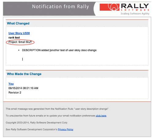 How do I customize e-mail notification format? | Rally Software
