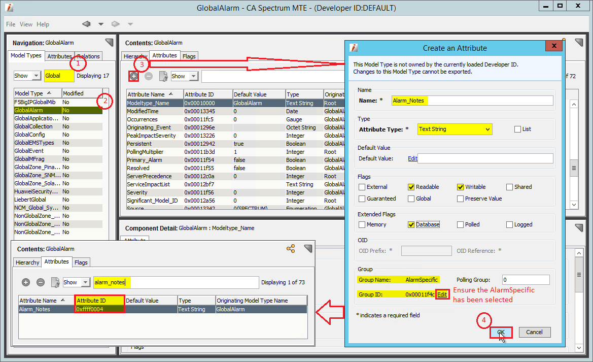 Customize tables Alarms | DX NetOps