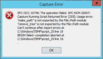 SPC-OCC-10746...The operation failed SPC-NCM-20007 | DX NetOps