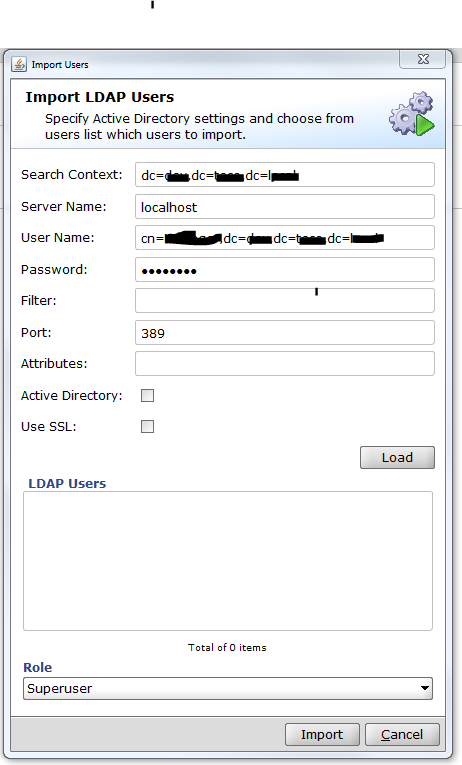 not able to import users from LDAP | Release Automation