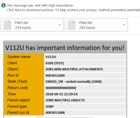 Adding multiple attachments to notifications | Automic Workload Automation