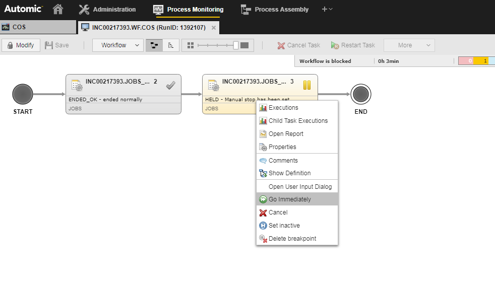 How to set an object to HOLD/HELD - Manual stop has been set // How to release an object ...