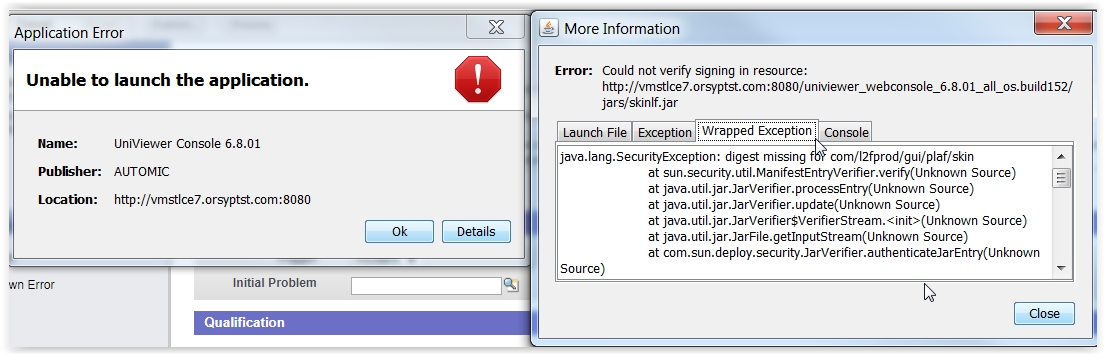 Univiewer Webconsole/Webstart won't start with Java 1.8.141 | AppWorx, Dollar Universe and ...