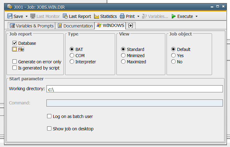 Redirect "Last Report" from a JOBS | Automic Workload Automation