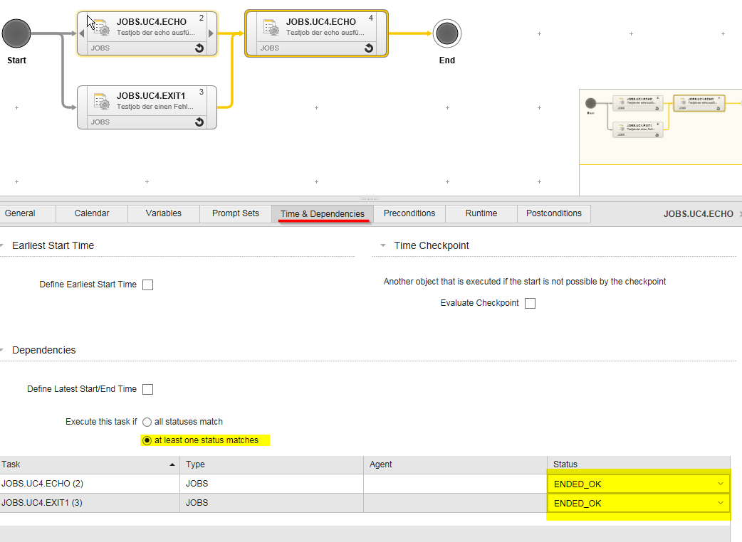 Execute a job if any one of the prior jobs completed | Automic Workload ...