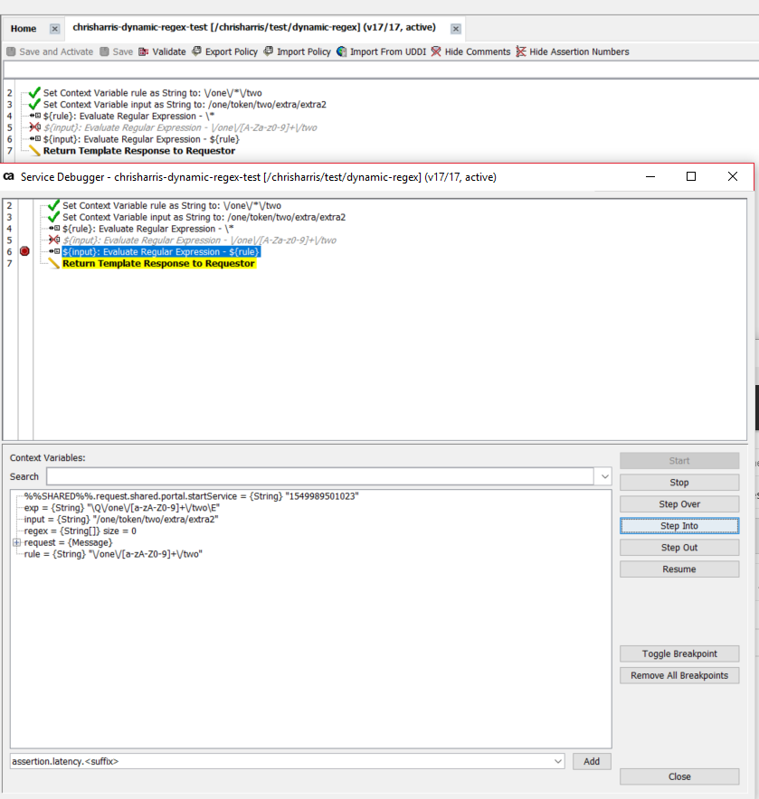 Dynamic Regular Expressions | Layer7 API Management