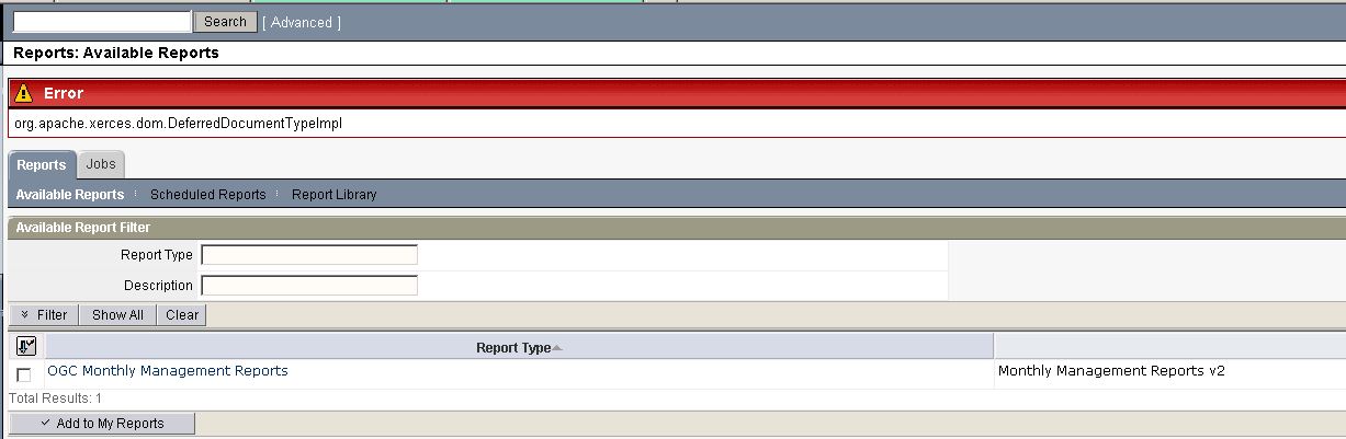 Error: org.apache.xerces.dom.DeferredDocumentTypeImpl | Clarity