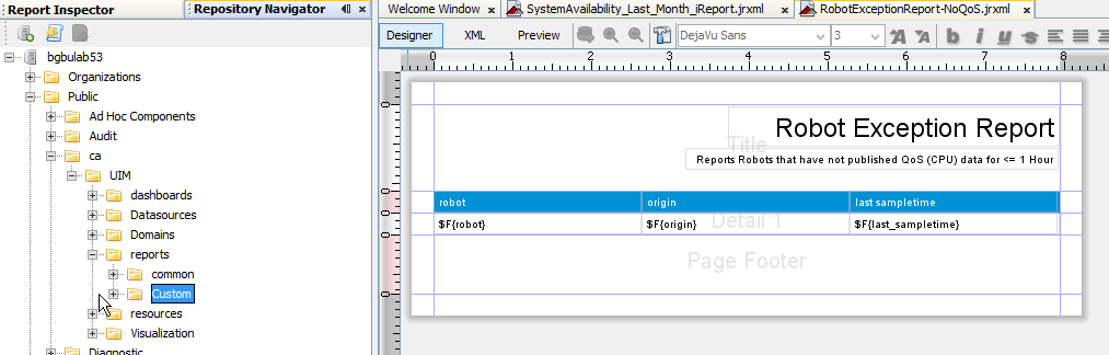 How to convert .jrxml to pdf or exel | DX Unified Infrastructure Management