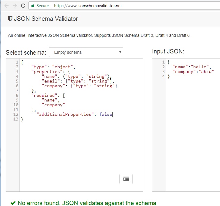 Validate Structure Of JSON Layer7 API Management
