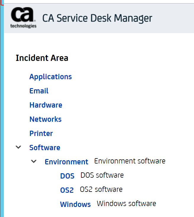 employee categories | CA Service Management
