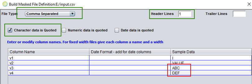 Comma delimited File Masking | Test Data Manager