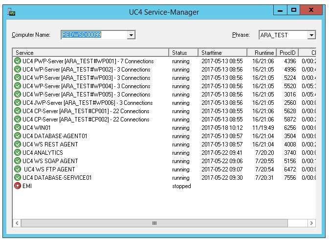 Monitor / restart UC4 service | Automic Continuous Delivery Automation