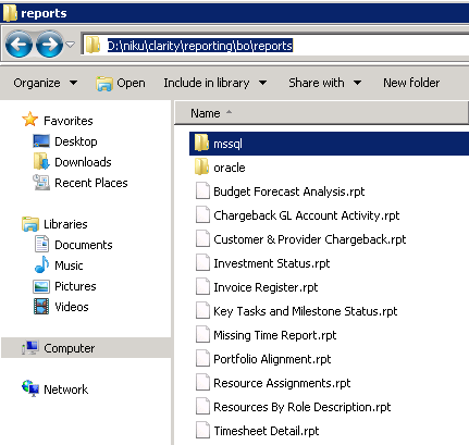 BO Reports query | Clarity