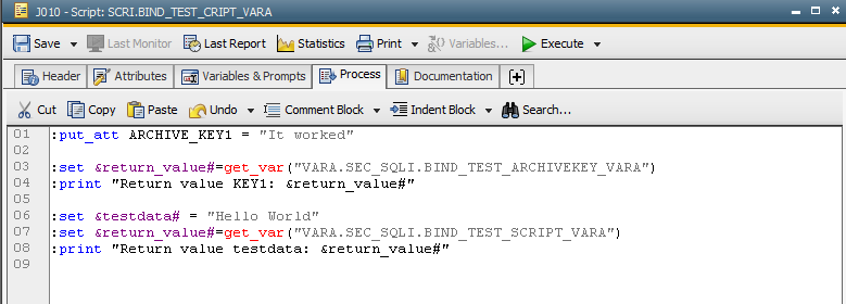 Bind columns in SQL variables? (AE v9) | Automic Workload Automation
