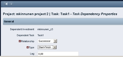 Suggestions on how to setup and manage external dependencies on a project task? | Clarity
