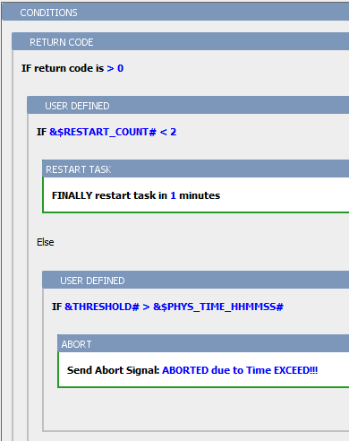 How do I check if a job was cancelled due to exceeded max. runtime in Post-Conditions? | Automic ...