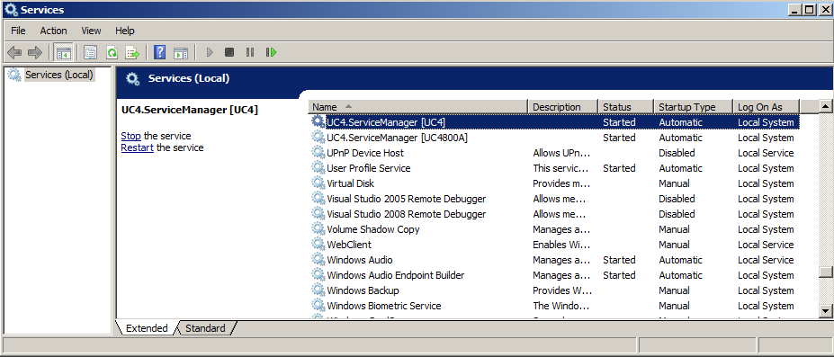 How to stop and re-start UC4 service after we reboot UC4 server ...