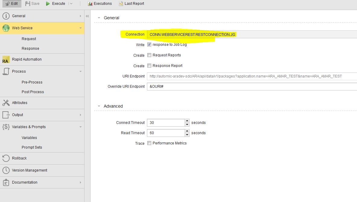 How to select connection Dynamically for REST ( RA ) JOB | Automic Continuous Delivery Automation