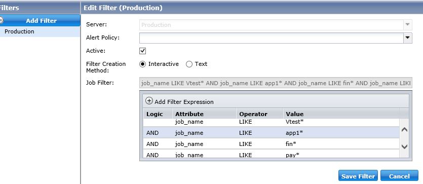 WCC Monitoring View insert_filters - how many expressions? | AutoSys ...