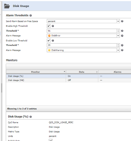 AC configuration of CDM probe not enabling the Disk Monitoring | DX Unified Infrastructure ...