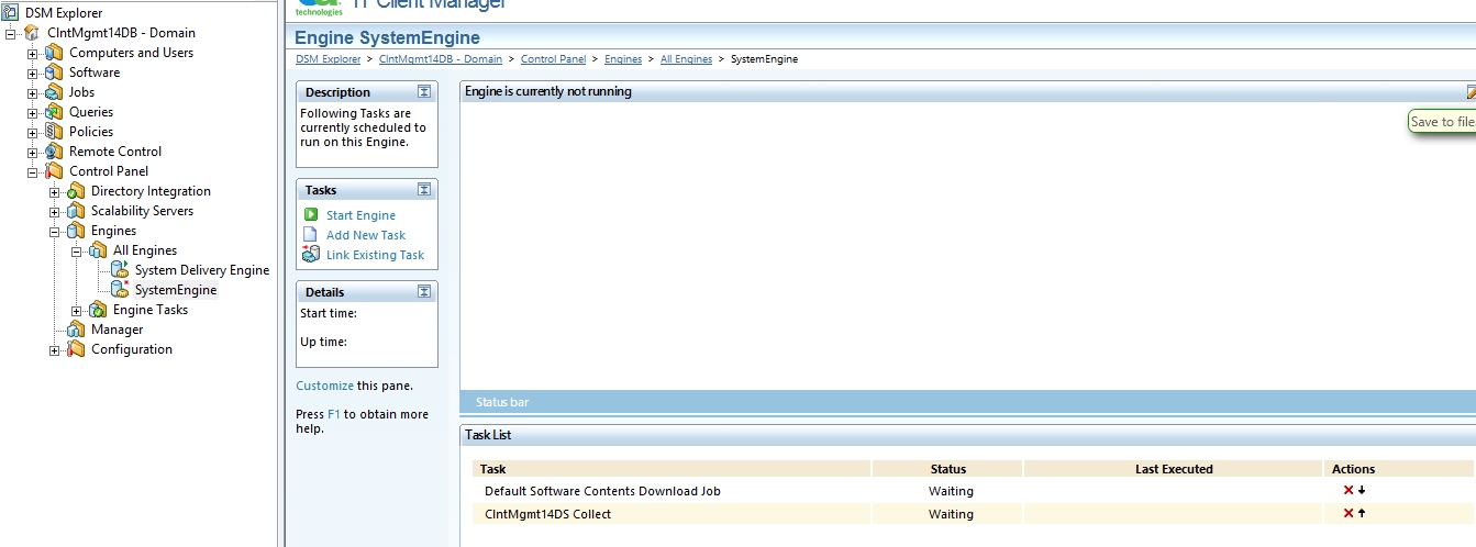 Unable to Find Manager in Database | CA Client Automation