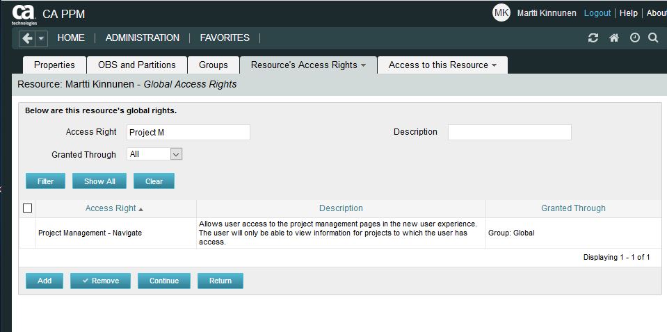 New UI View Permissions | Clarity