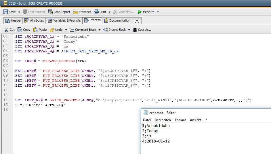 write data and save it as a file | Automic Workload Automation