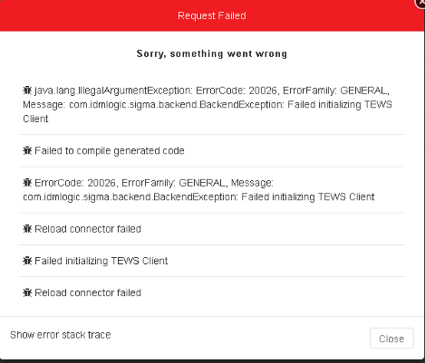 SIGMA IM connector Error | Symantec IGA