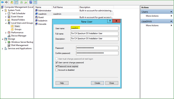 Remove Spectrum installation OS user | DX NetOps