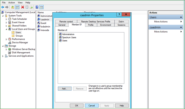 Remove Spectrum installation OS user | DX NetOps