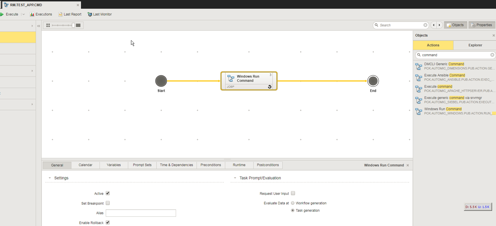 Running batch commands | Automic Continuous Delivery Automation