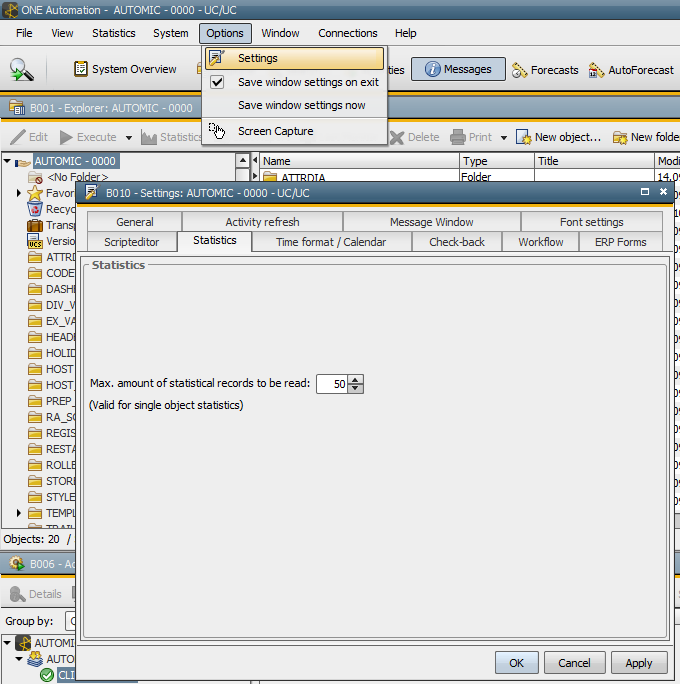 AWI - How to change the display limit of 50 records in the Executions ...