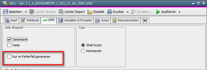 Automic Job reports tab shows empty. | Automic Workload Automation