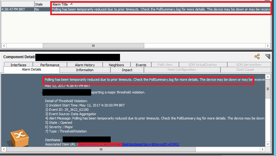 CAPC alarms | DX NetOps