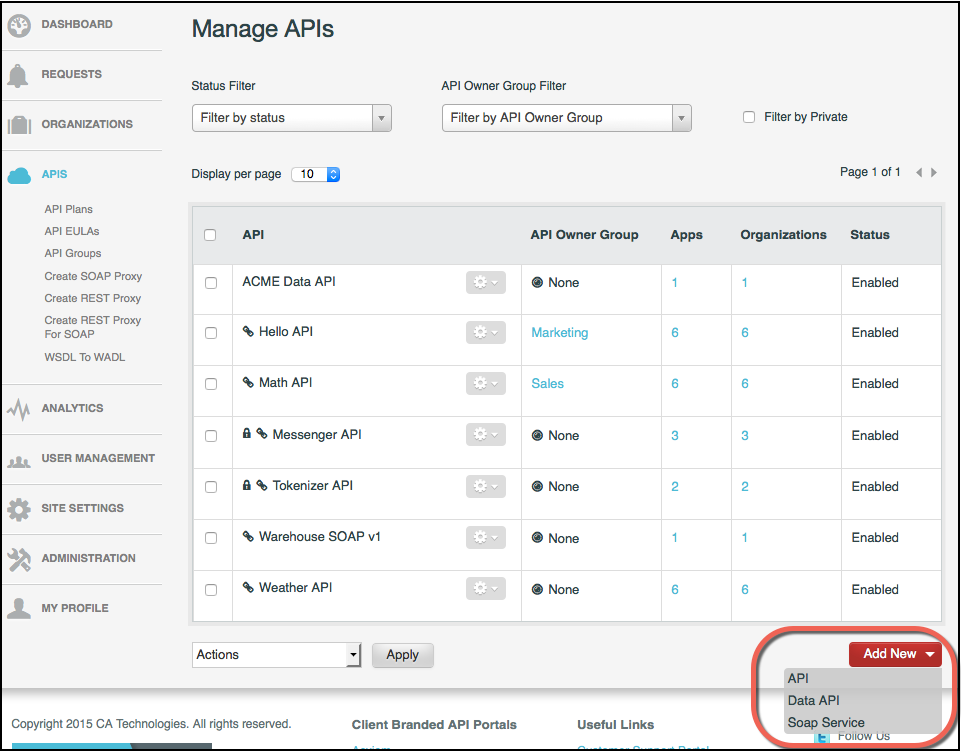 Portal use | Layer7 API Management