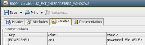 Getting PowerShell to work as an external interpreter | Automic Workload Automation