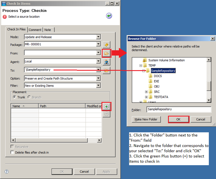 Multiple folders check in - Harvest (Workbench) | Harvest